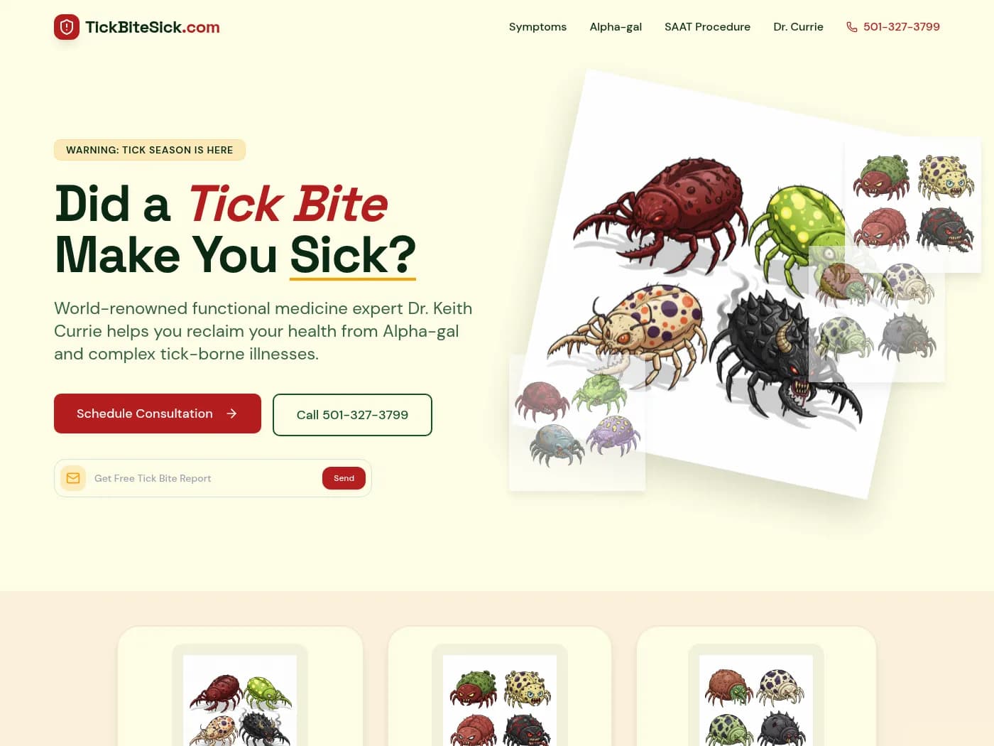 Tick Bite Sick Site