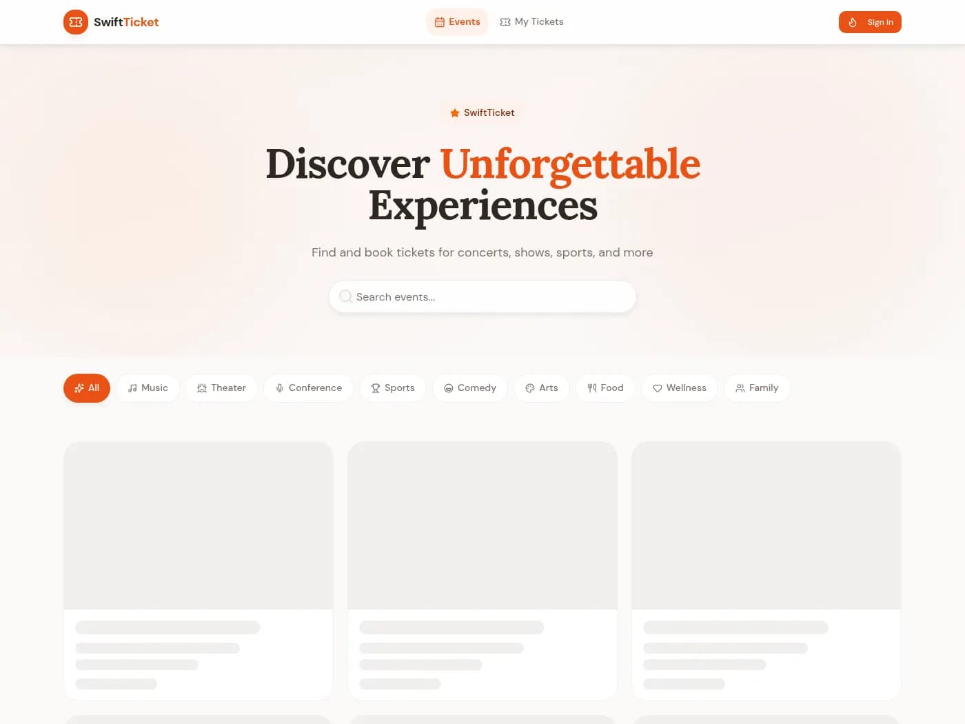 SwiftTicket Booking