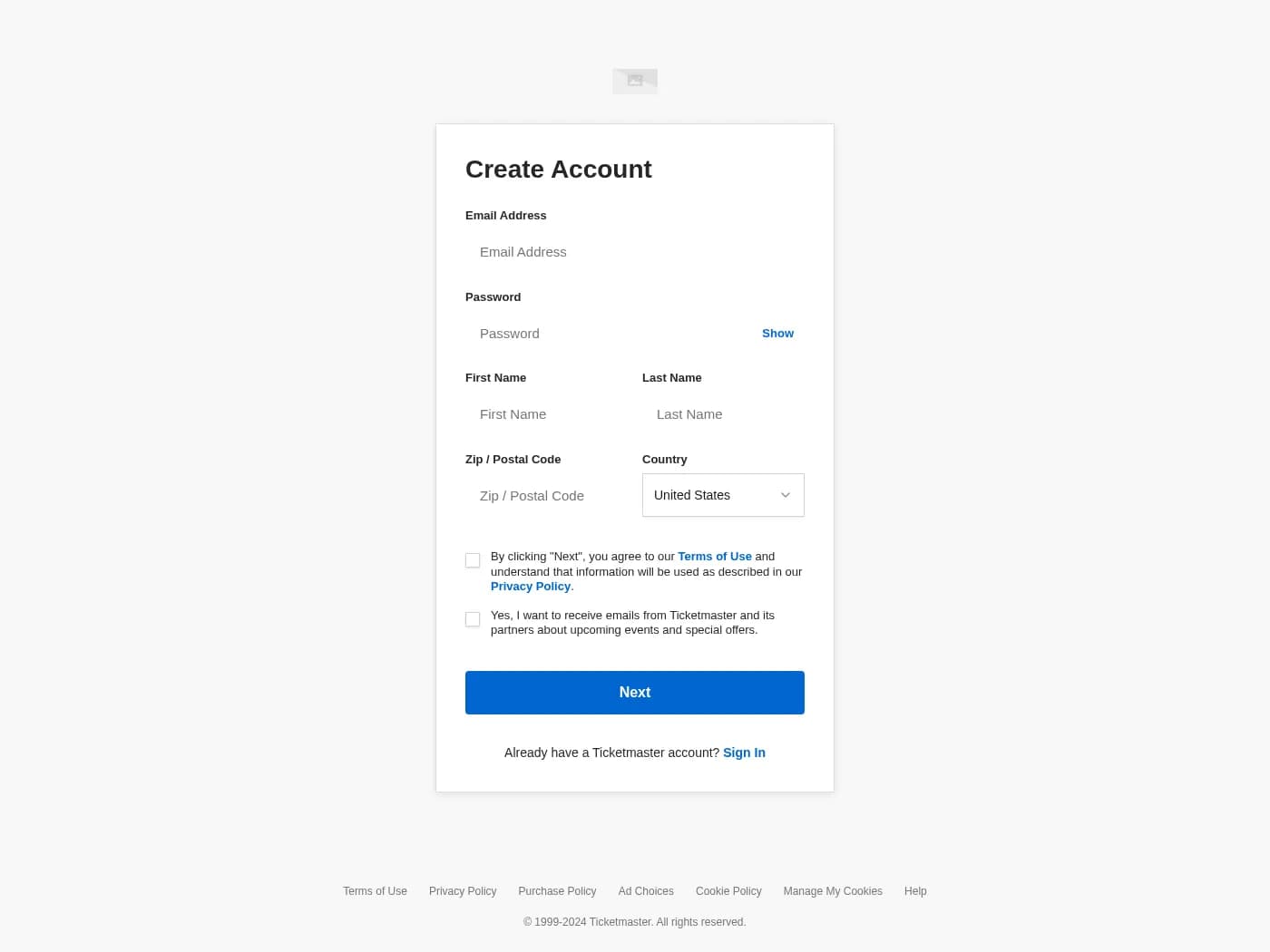 TicketMaster Auth Clone