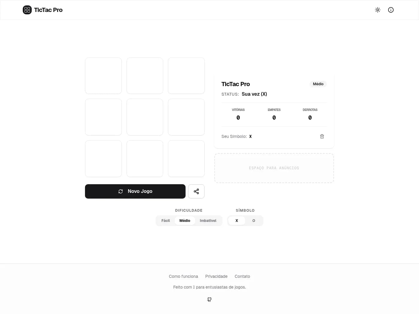 TicTac Pro Web App