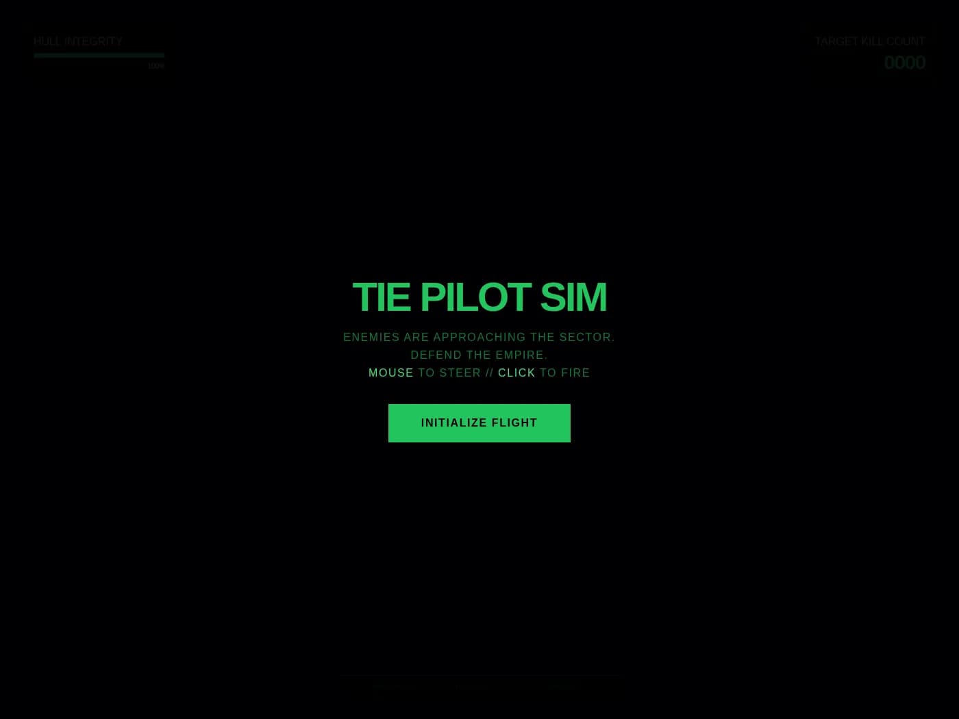 Tie Fighter Battle Sim