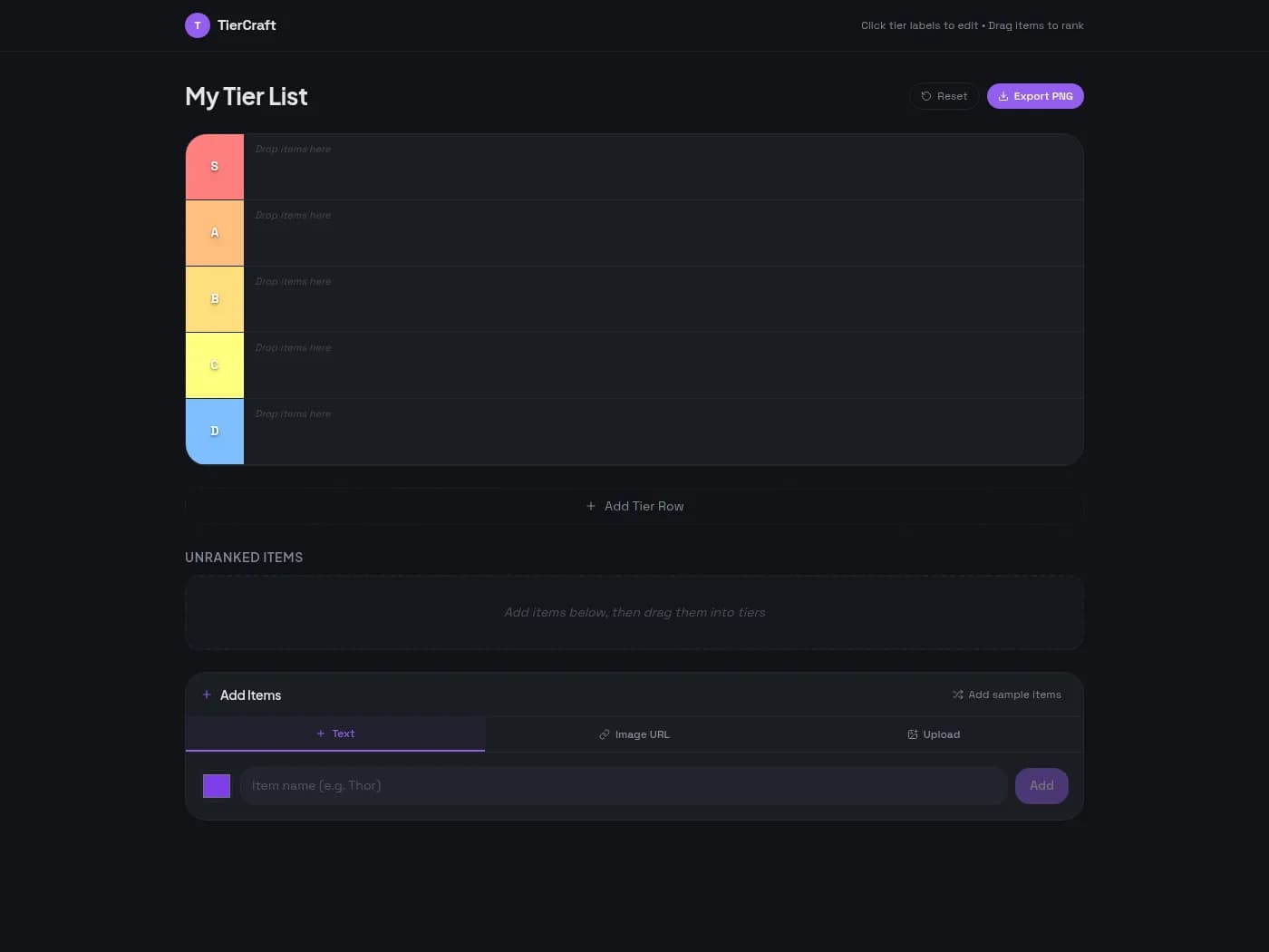 Tier List Creator