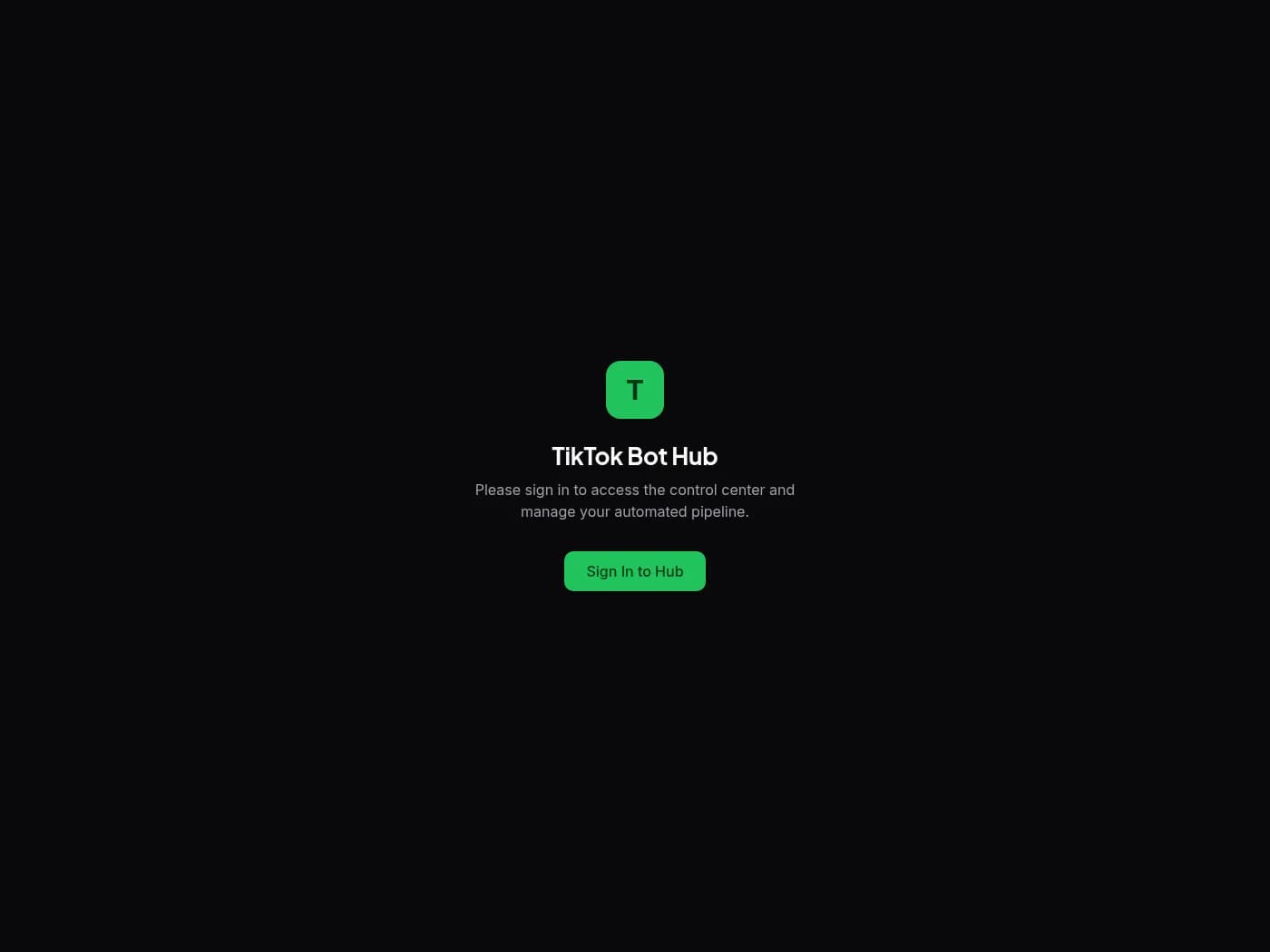 TikTok Bot Control Hub