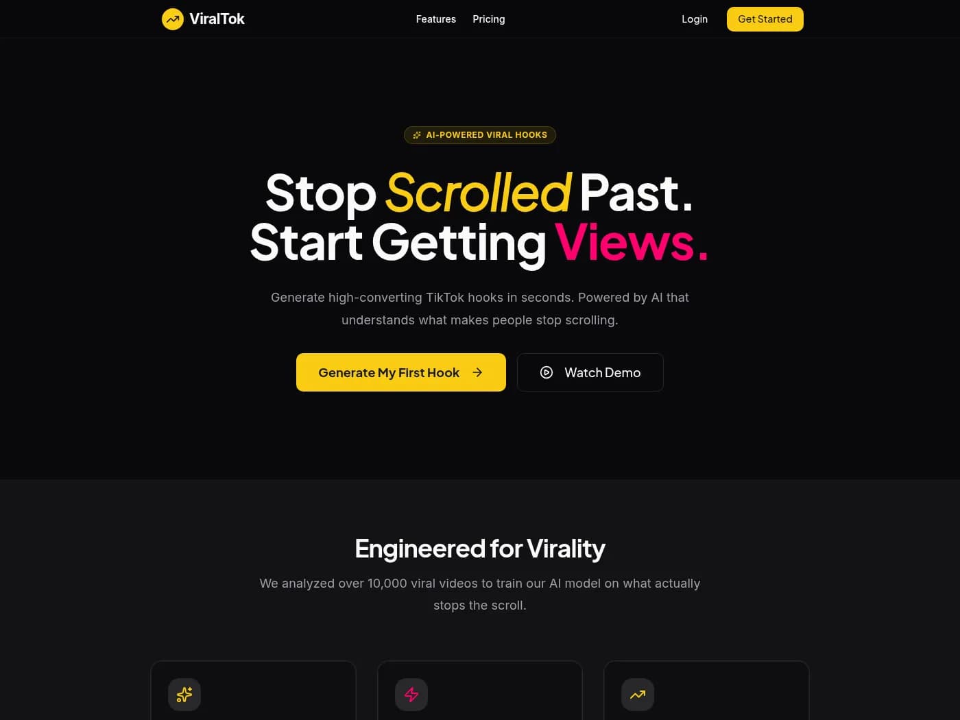 ViralTok Hook Generator