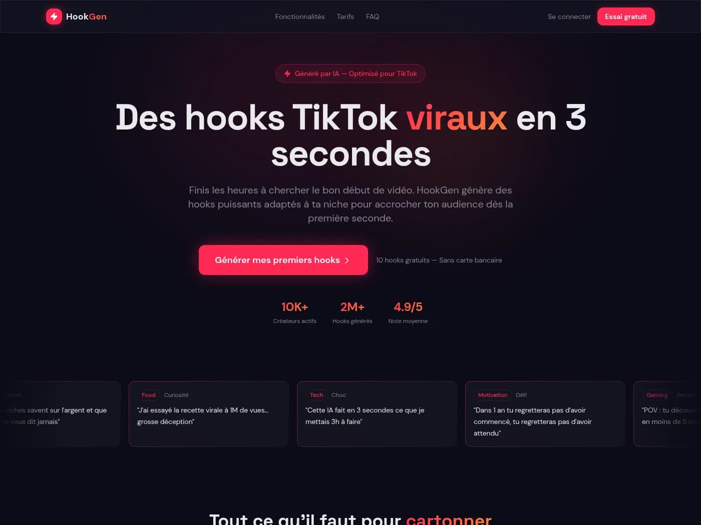 TikTok HookGen SaaS