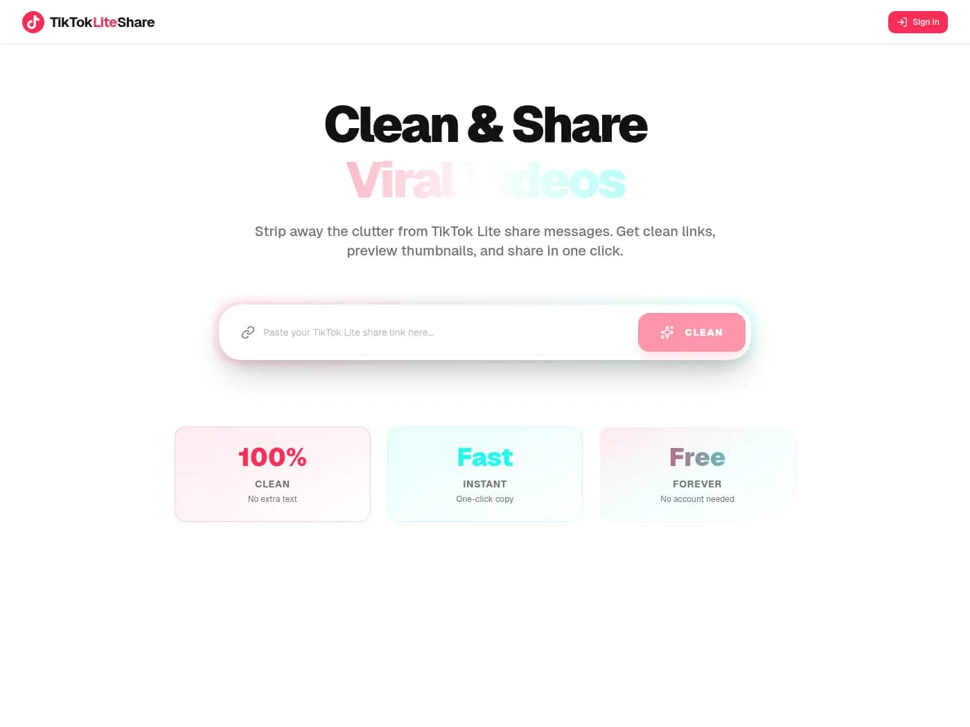 TikTok Lite Link Share