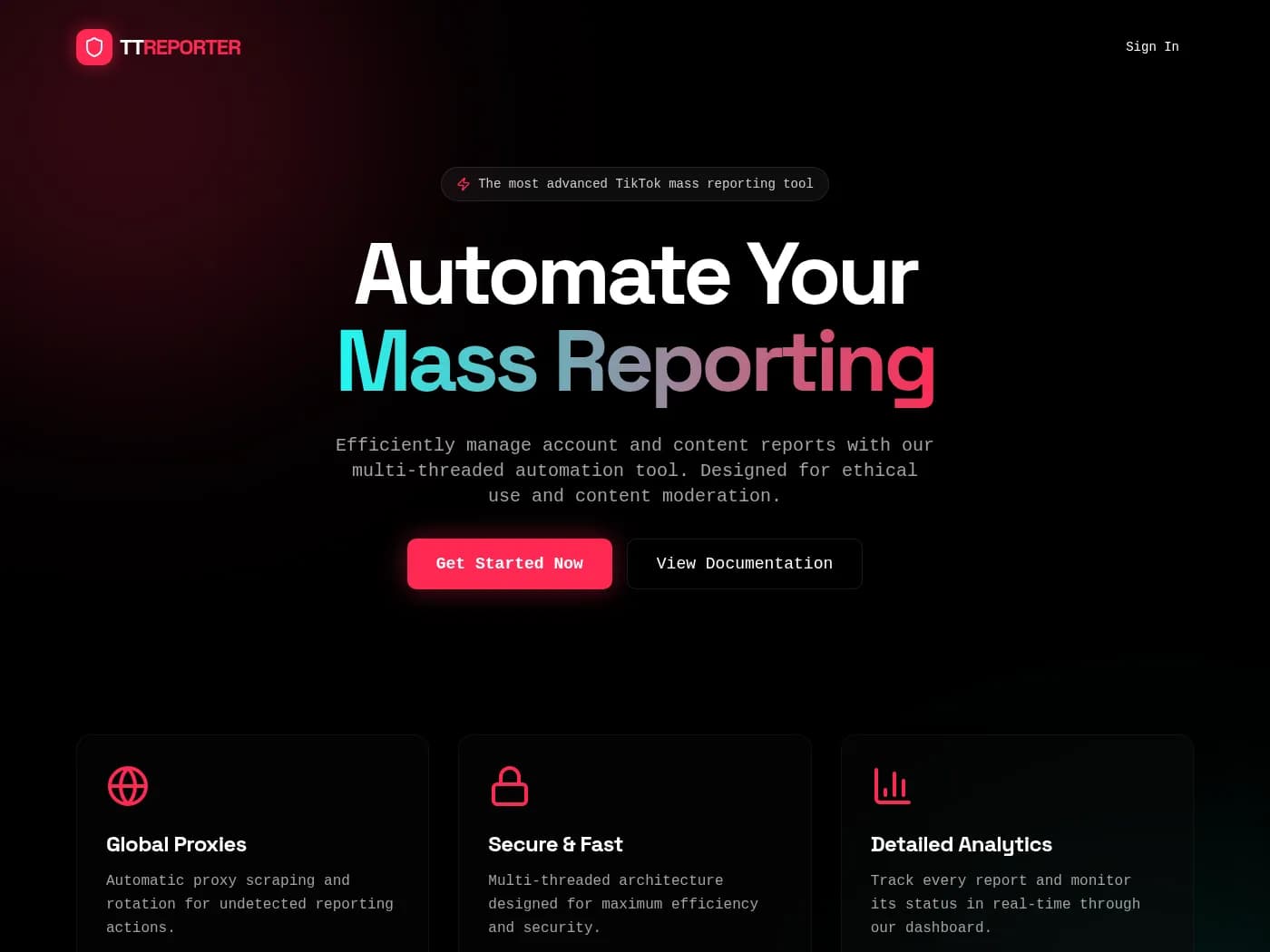 TikTok Mass Reporter