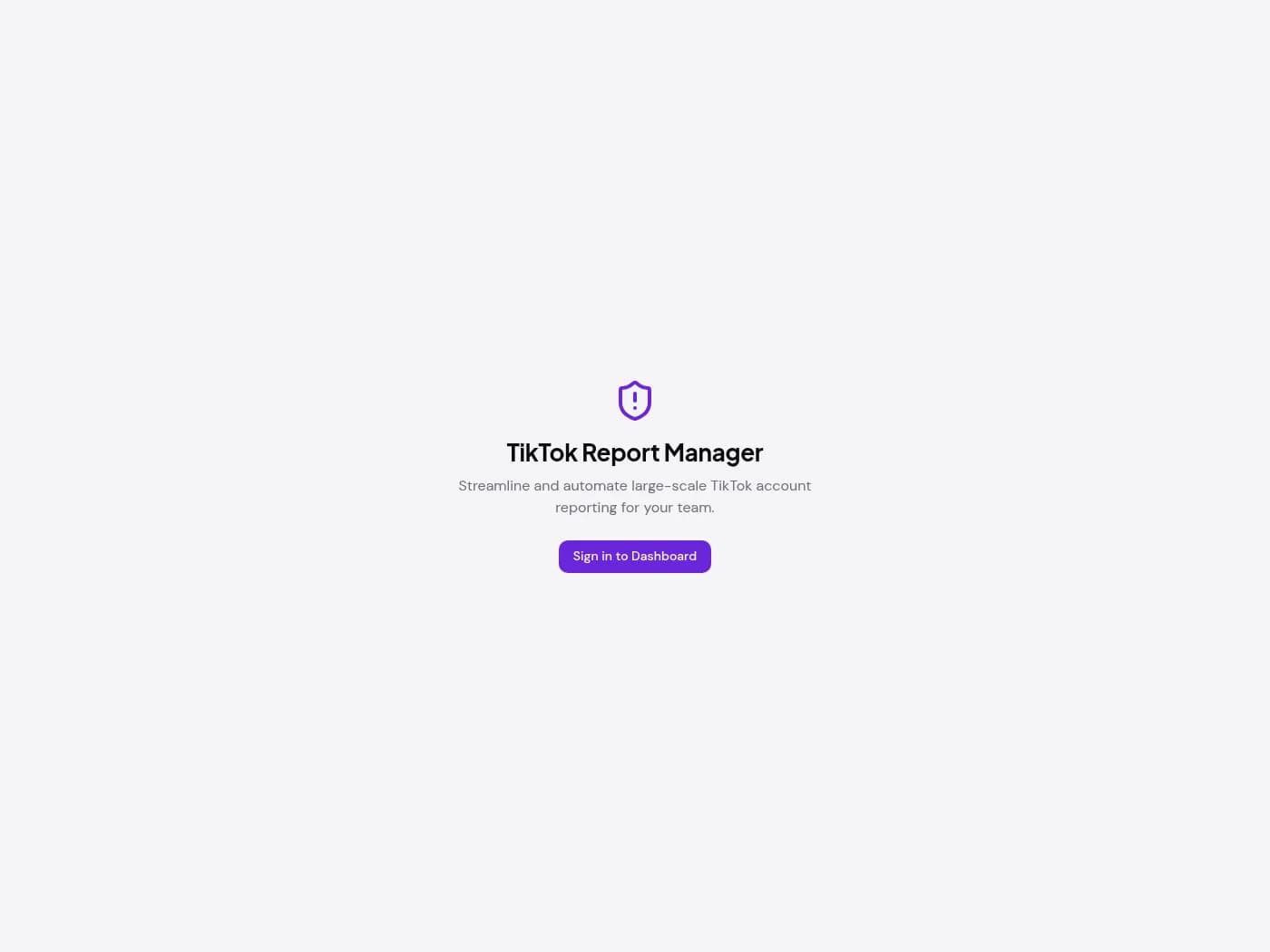 TikTok Report Manager