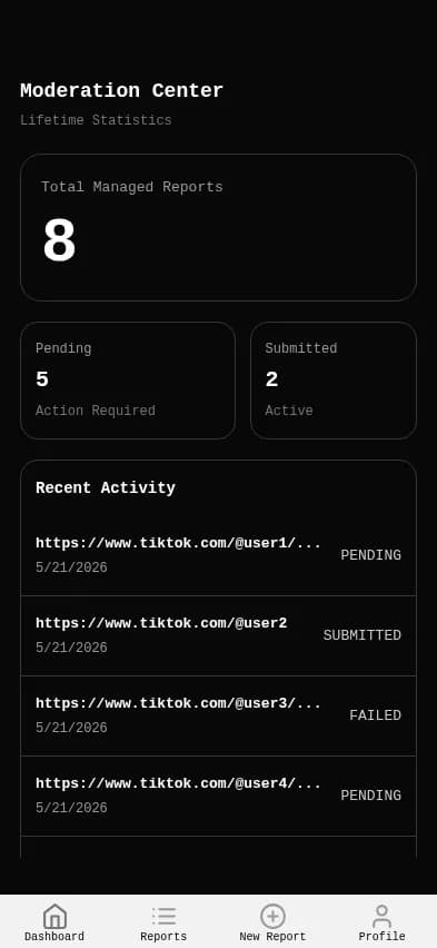 TikTok Mass Report Manager