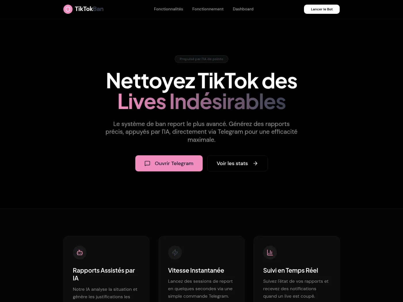 TikTok Live Ban Reporter Bot