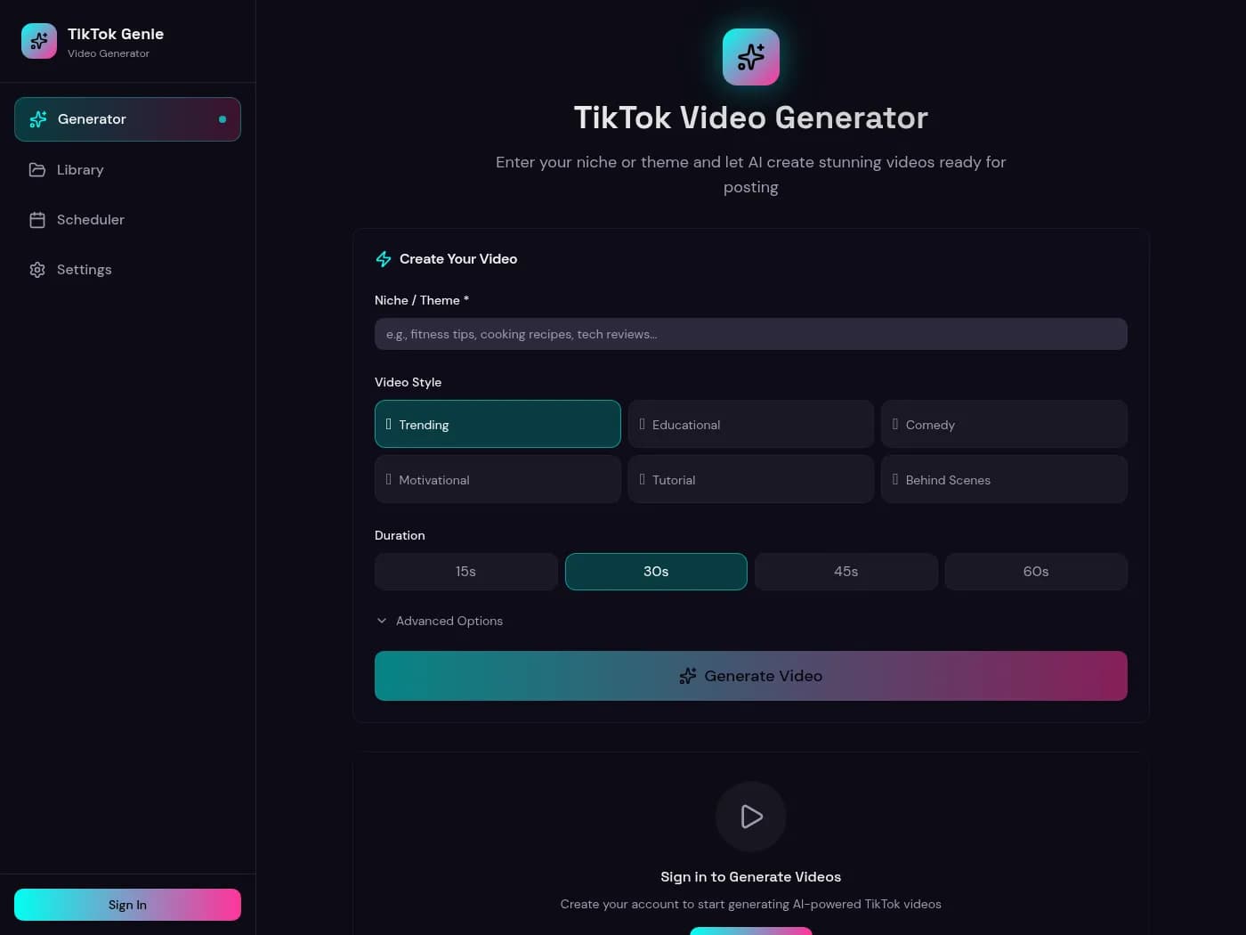 TikTok Video Genie