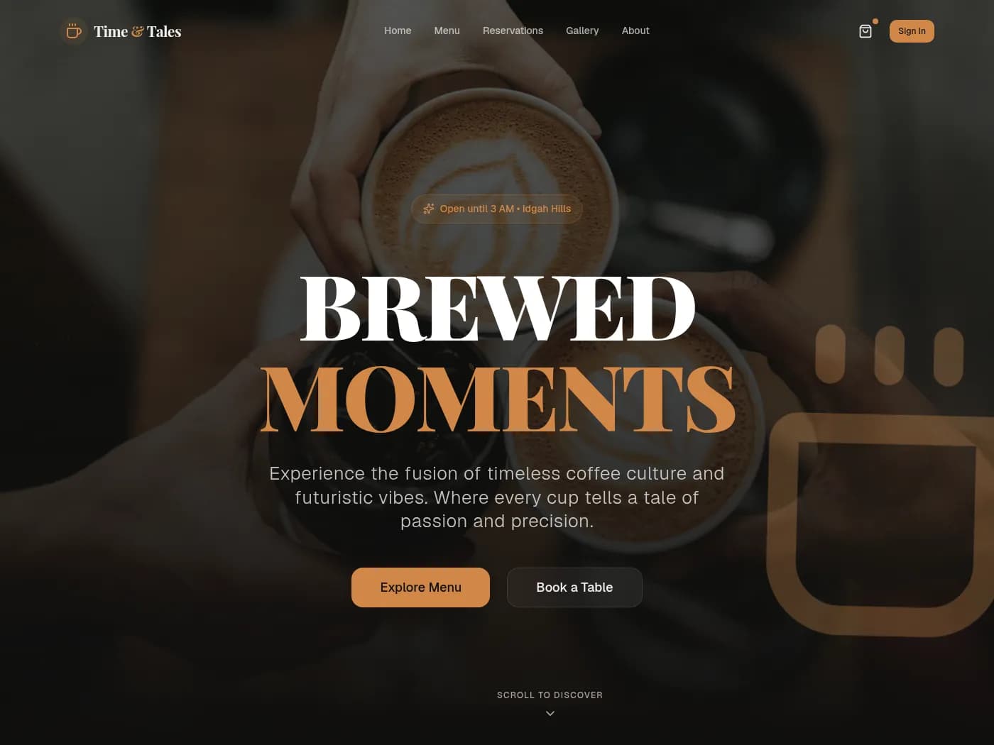Time & Tales Cafe Site