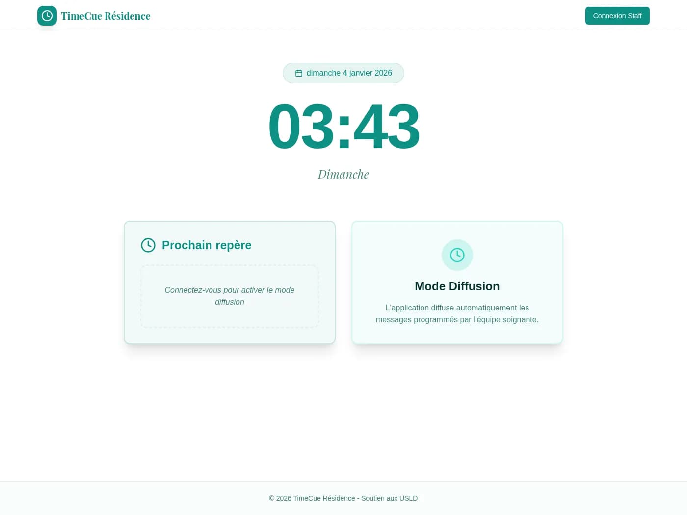 TimeCue Résidence App