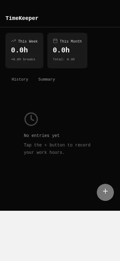 Timesheet Tracker App