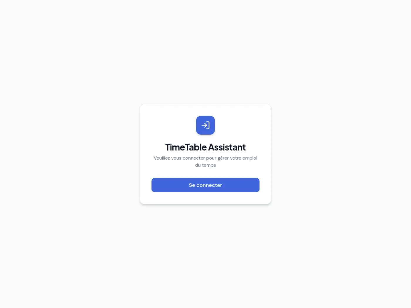 TimeTable Assistant