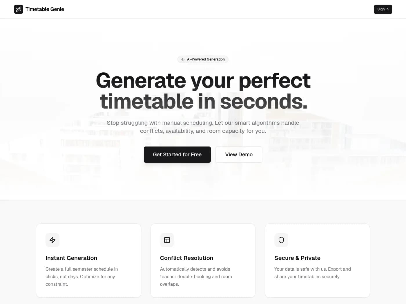 Timetable Genie