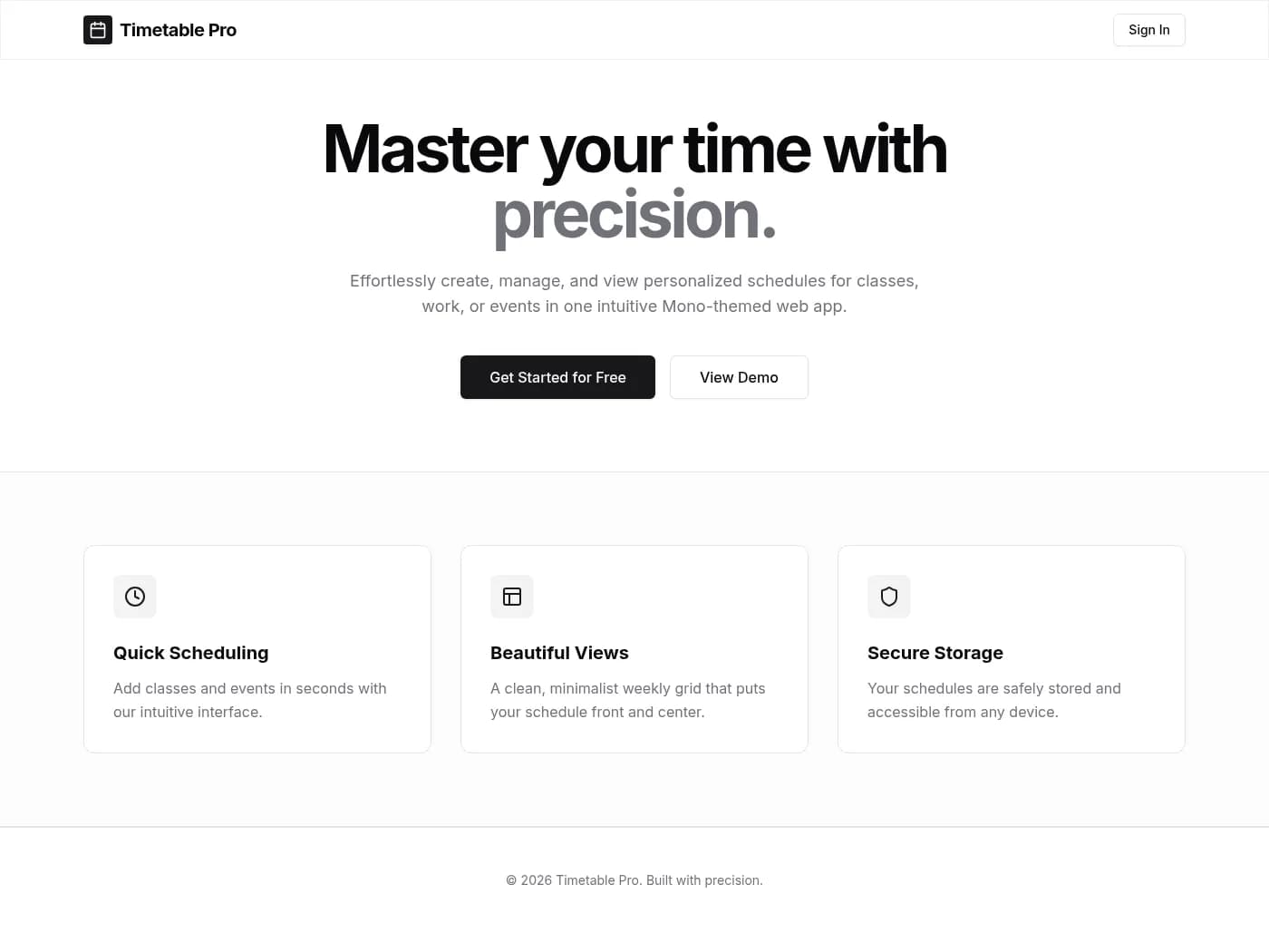 Timetable Pro