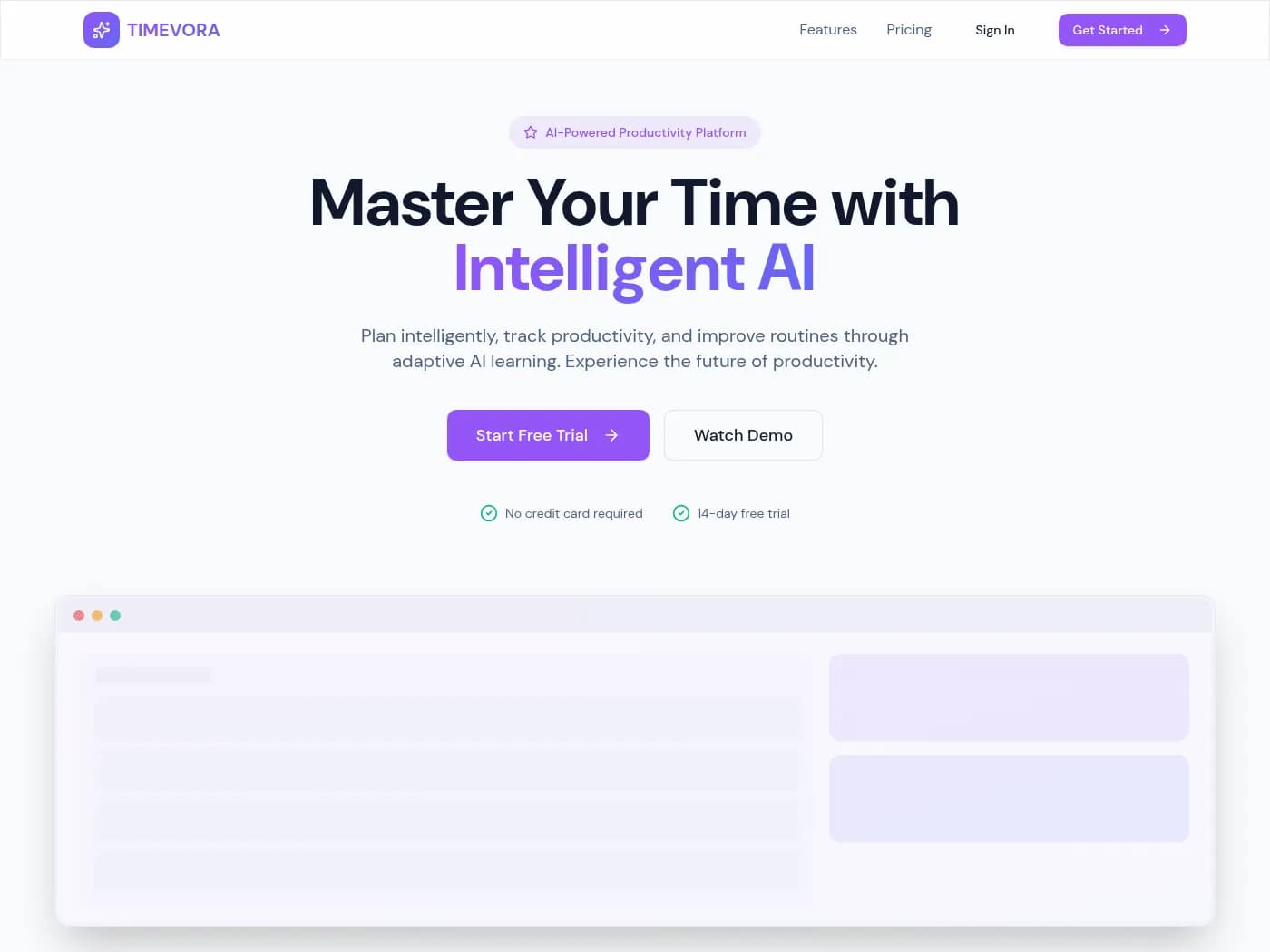 TIMEVORA Productivity Platform