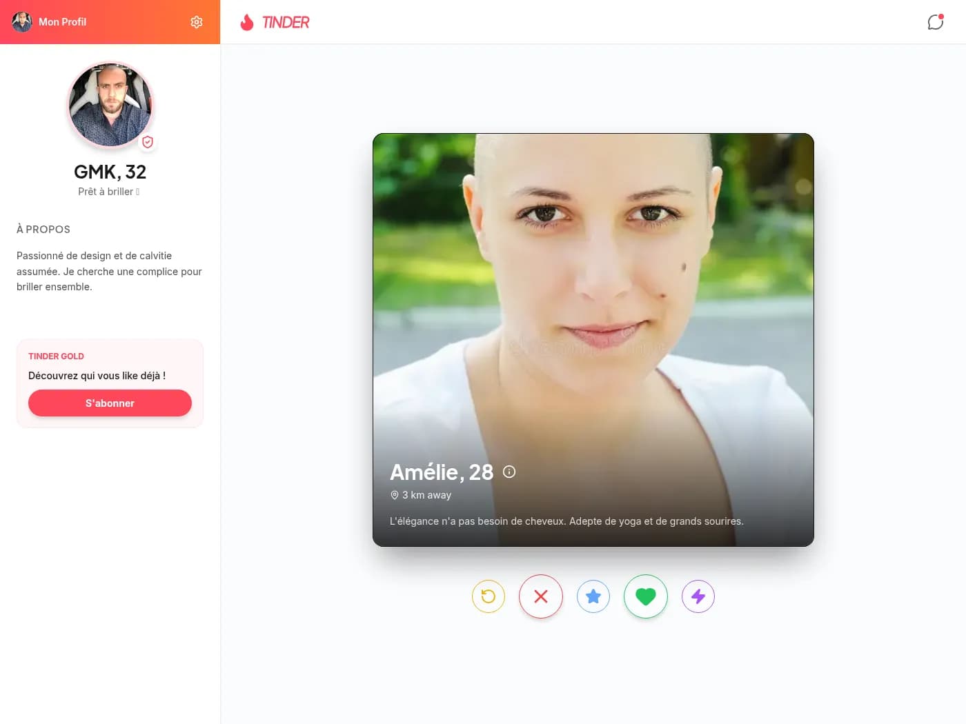 Tinder Bald Edition