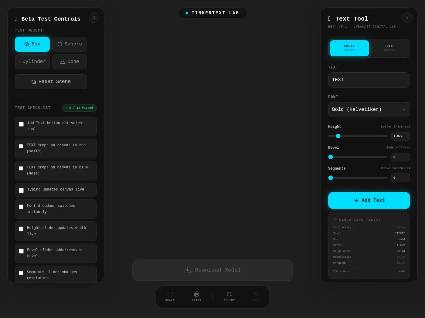 TinkerText Beta Lab