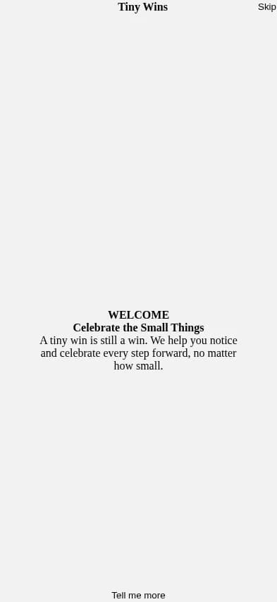 Tiny Wins