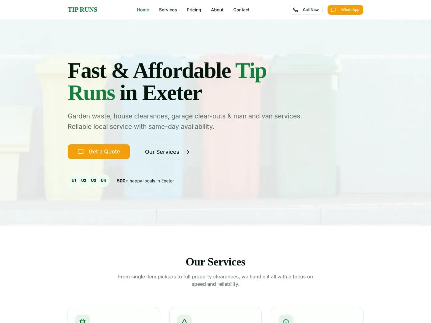 Tip Runs Website