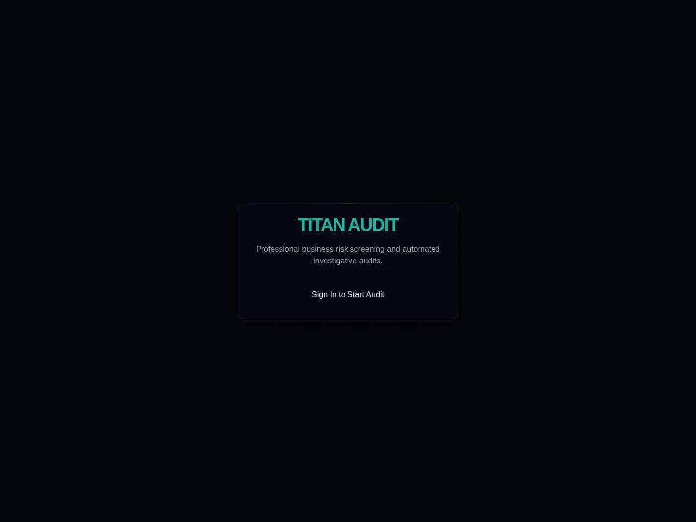 TITAN Audit Web App
