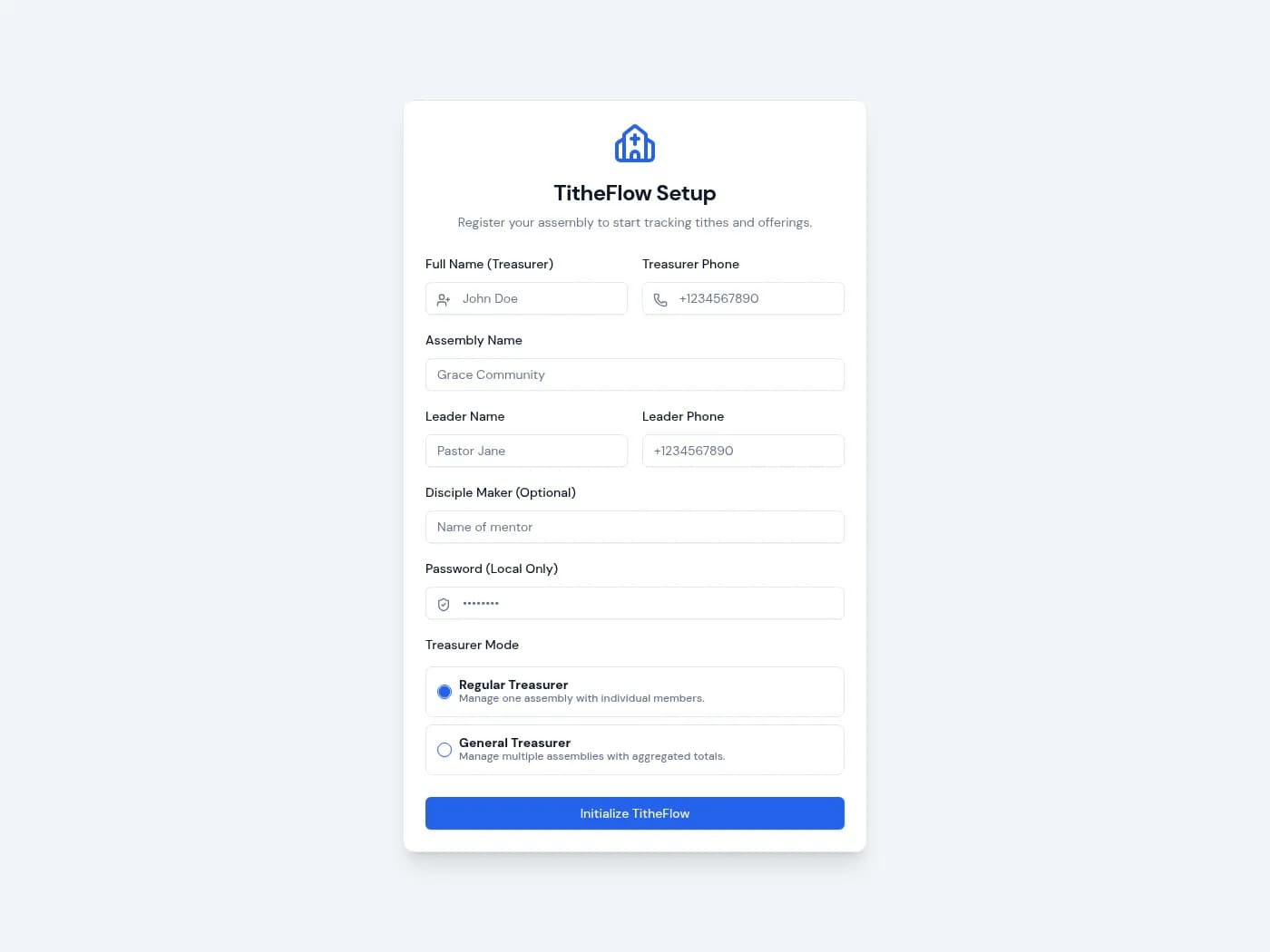 TitheFlow PWA