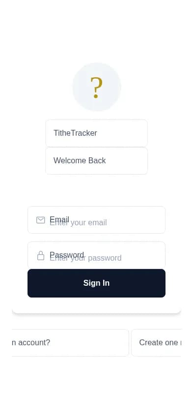 TitheTracker App