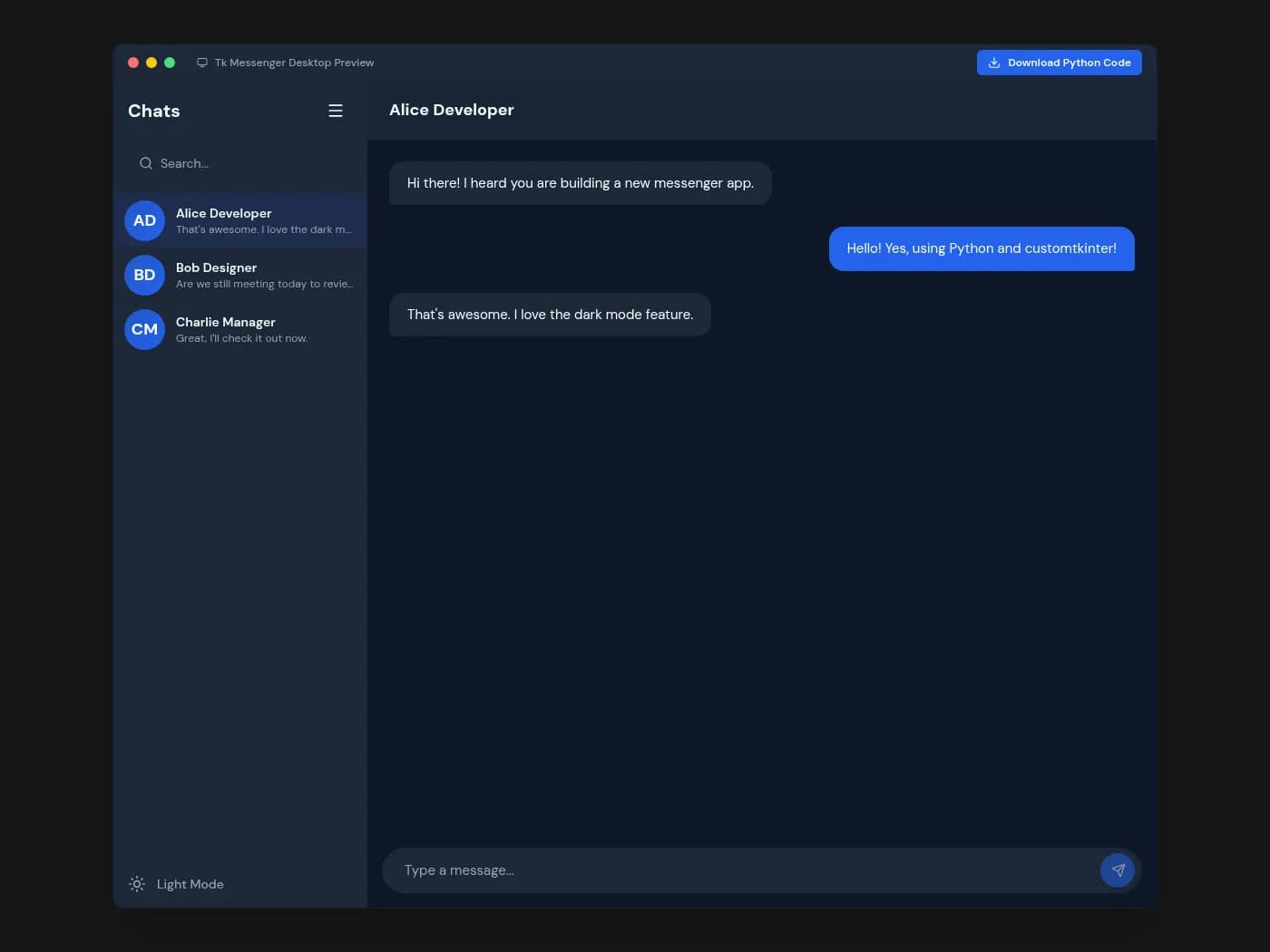 Tk Messenger Desktop