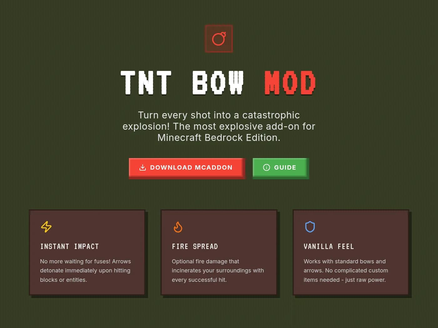 TNT Bow Minecraft Mod