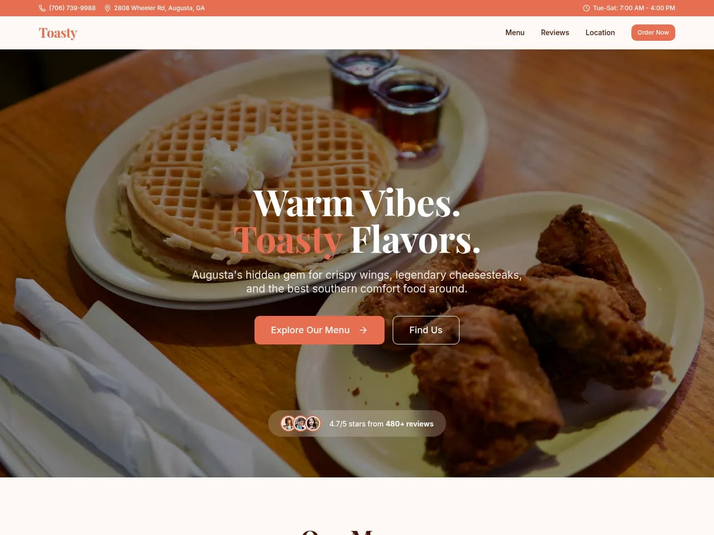 Toasty Restaurant Web App