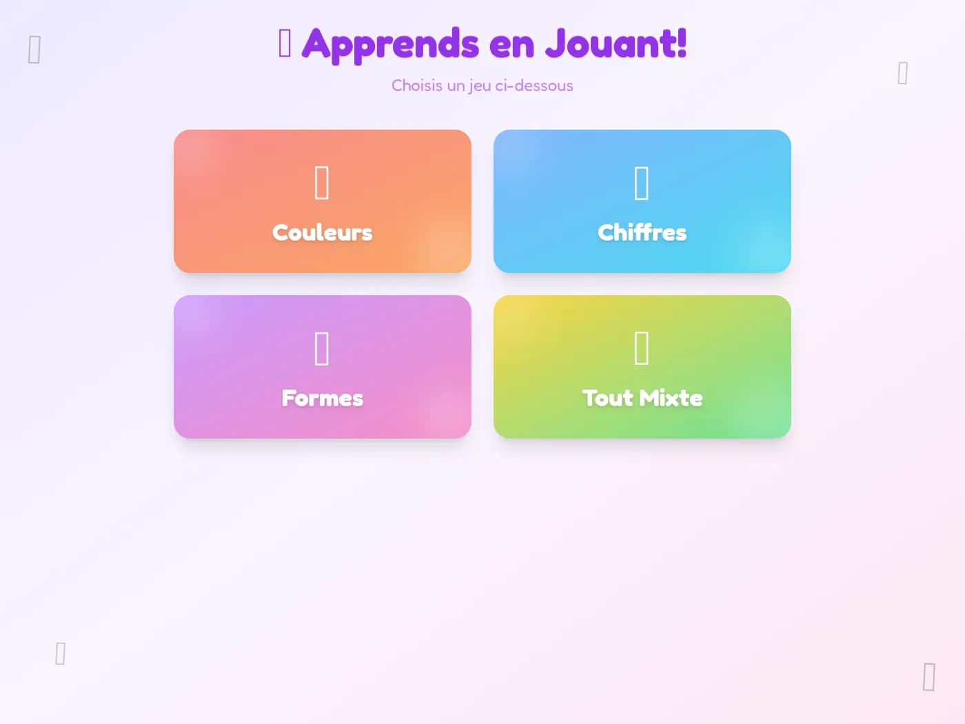 Toddler Age Learning Game
