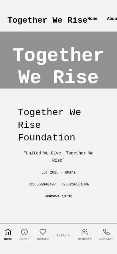 Together We Rise Site