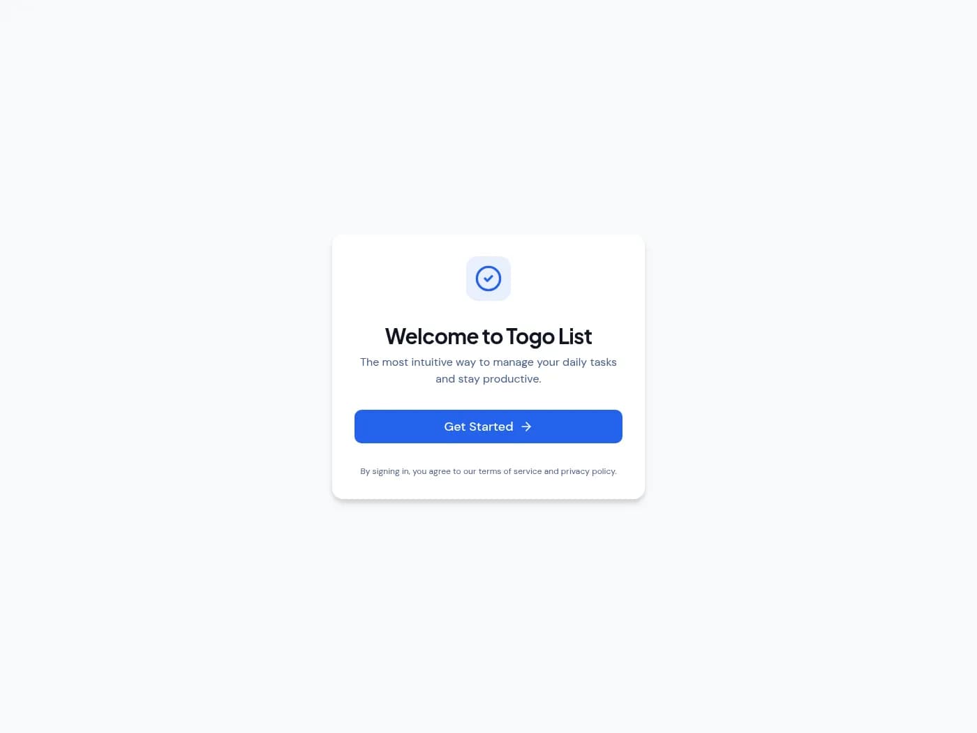 Togo List App