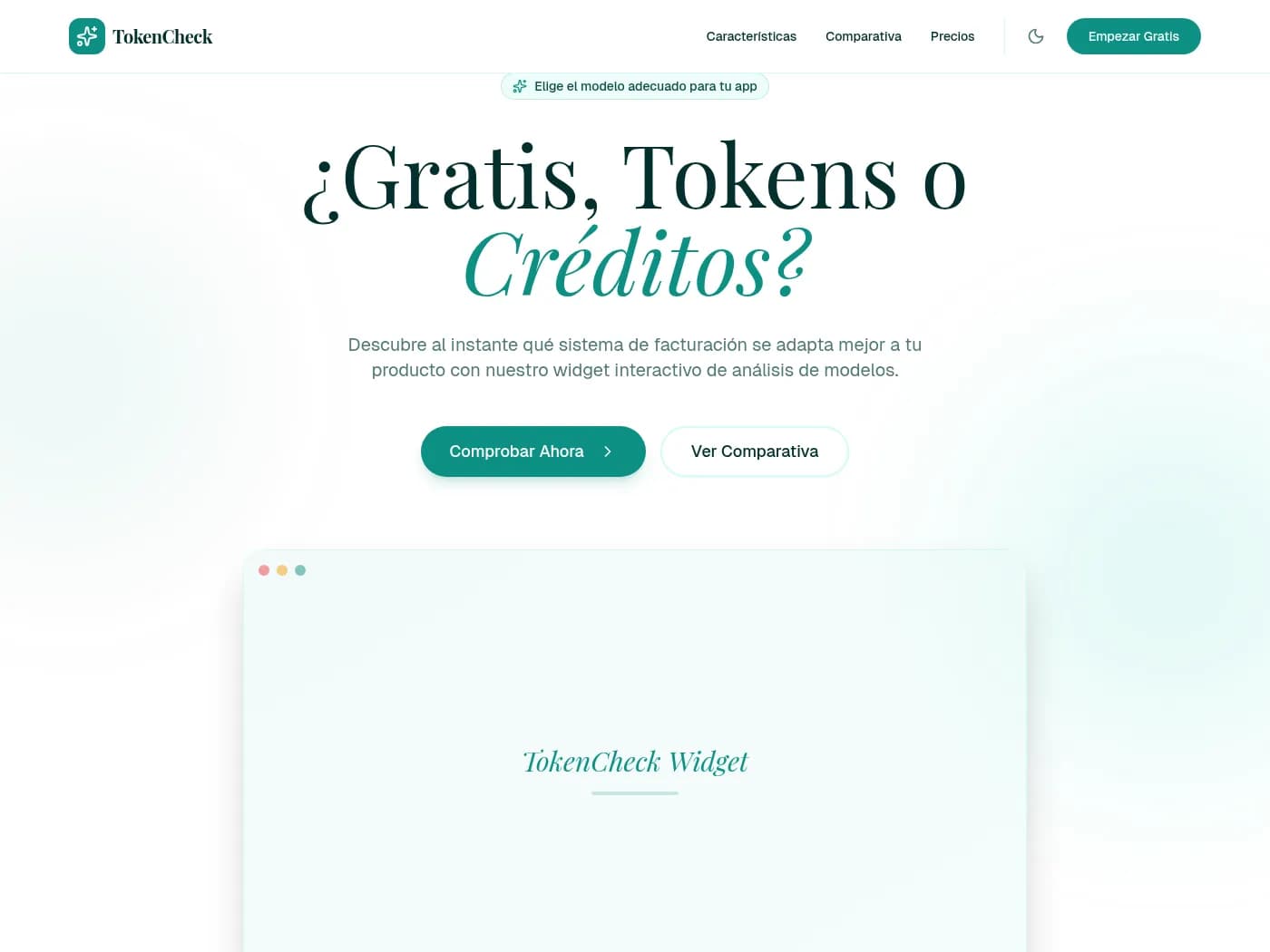 Token Checker Widget