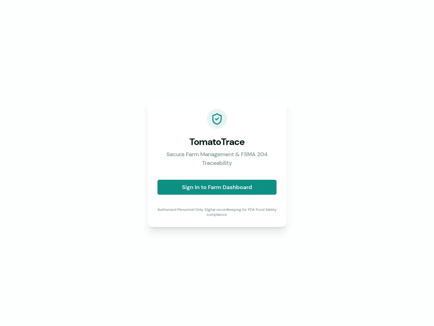 TomatoTrace Farm Manager