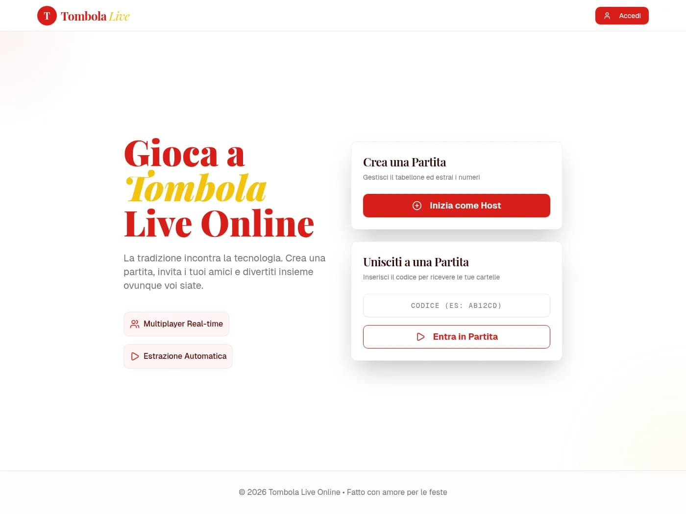 Tombola Live Online
