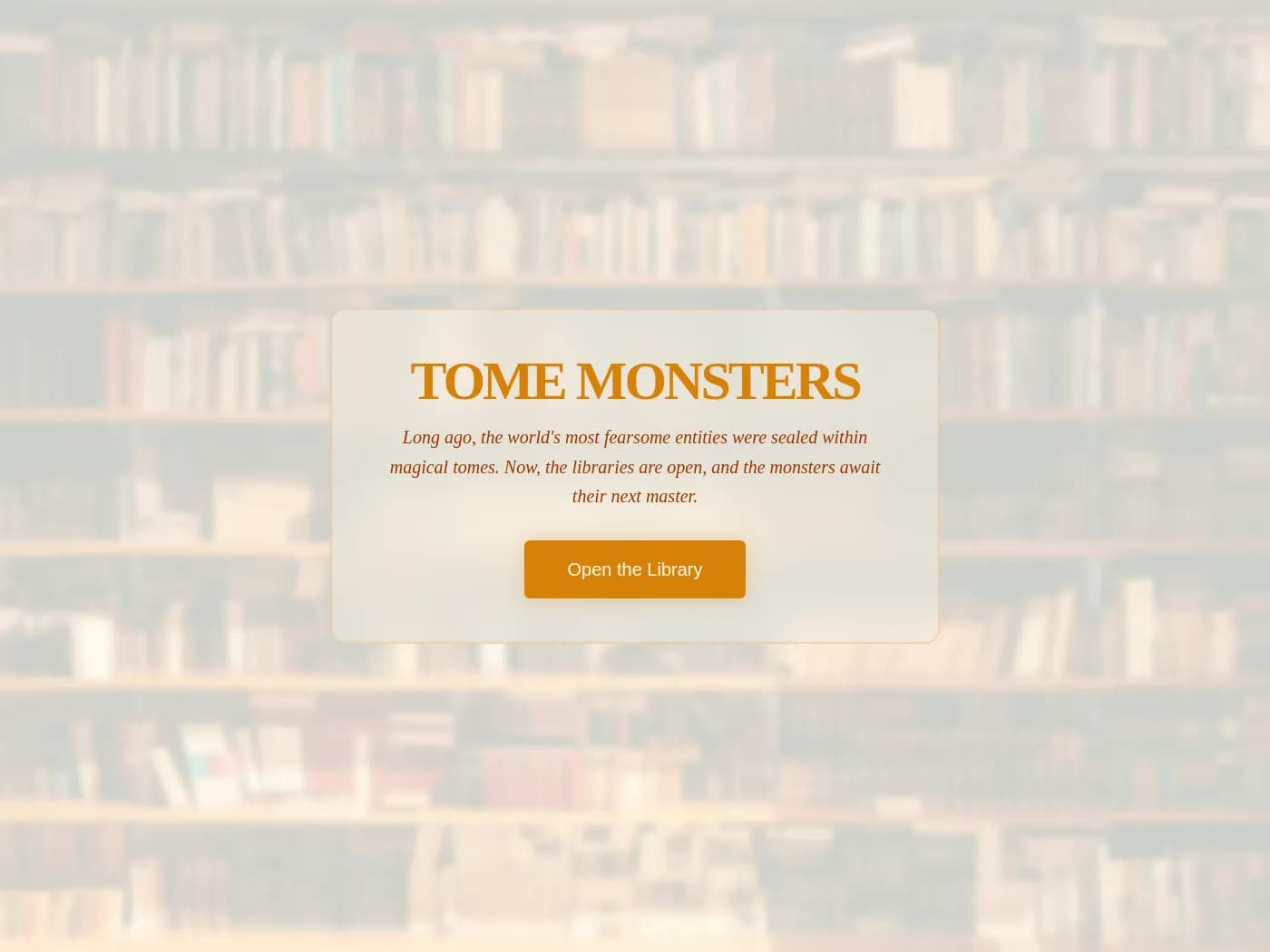 Tome Monsters RPG