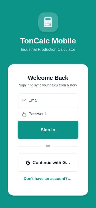 TonCalc Mobile