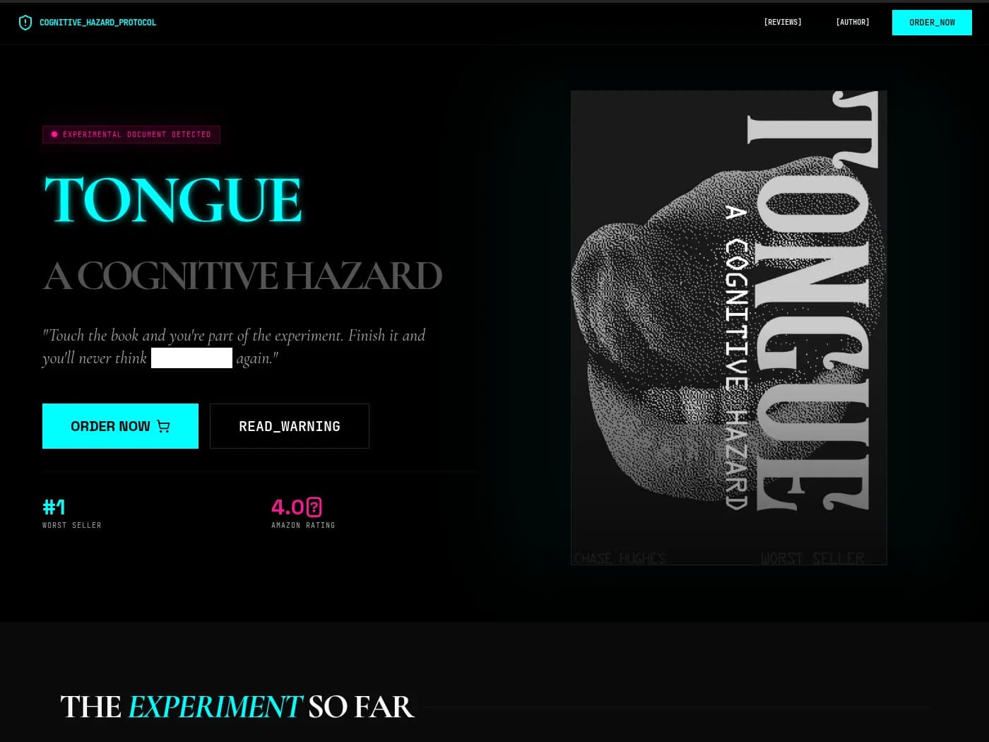 Tongue Book Launch Page