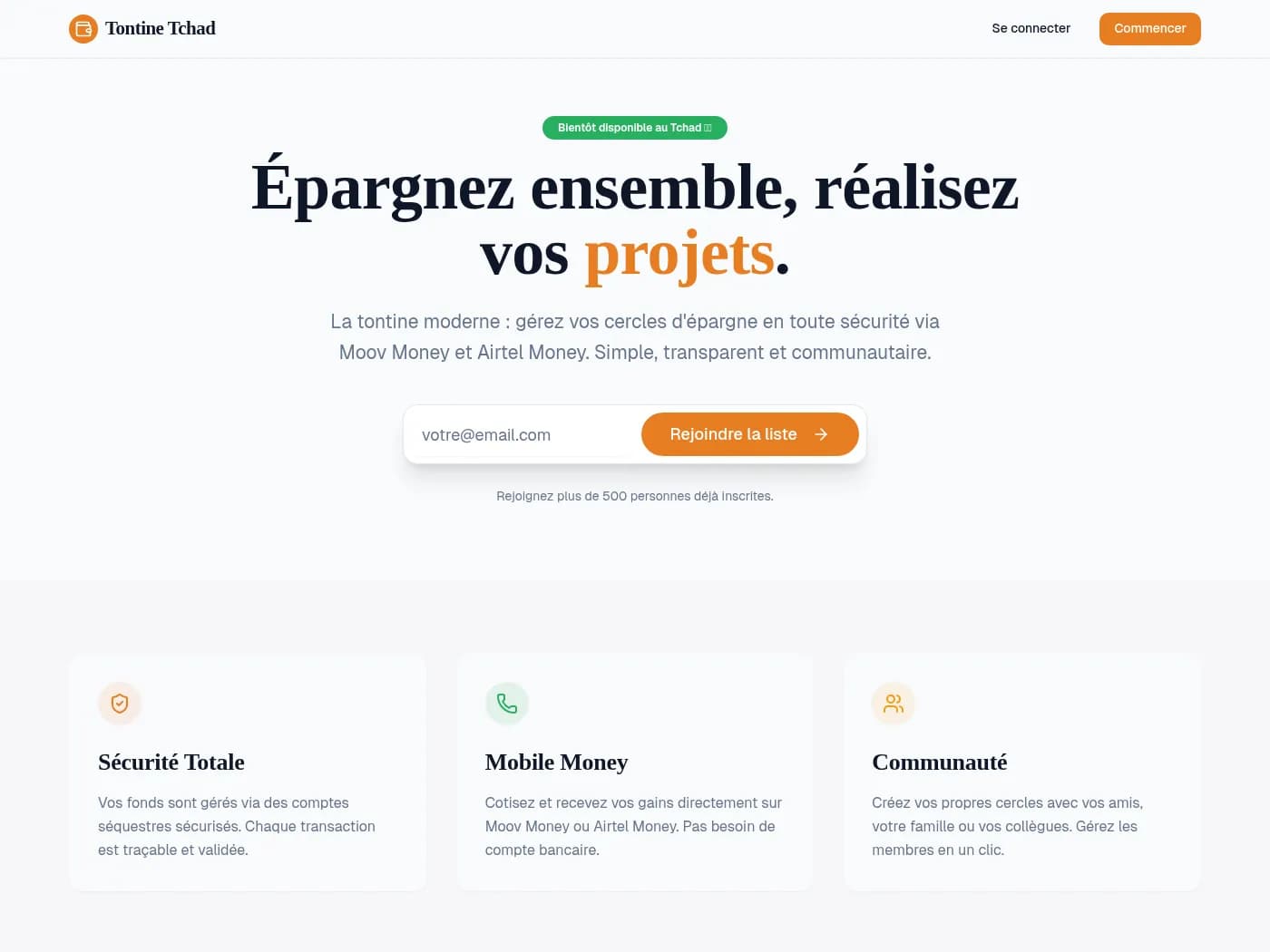 Tontine Manager Tchad