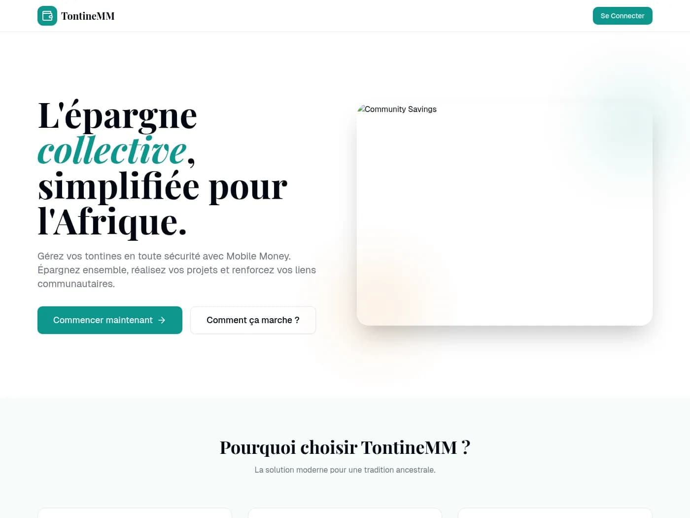 Tontine Mobile Money