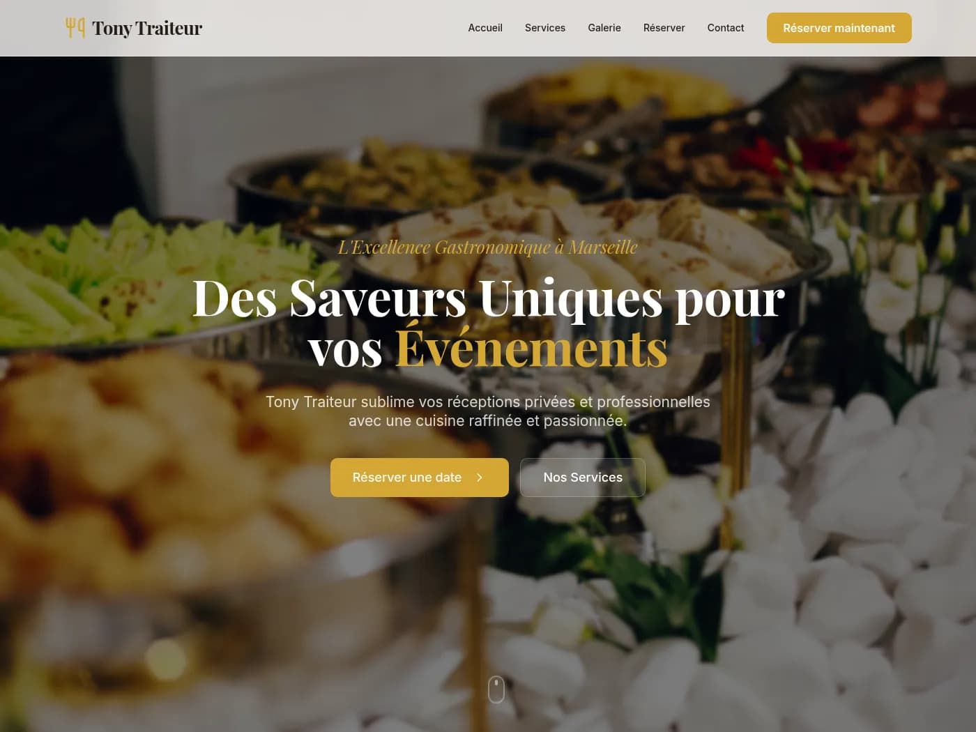 Tony Traiteur Booking Site