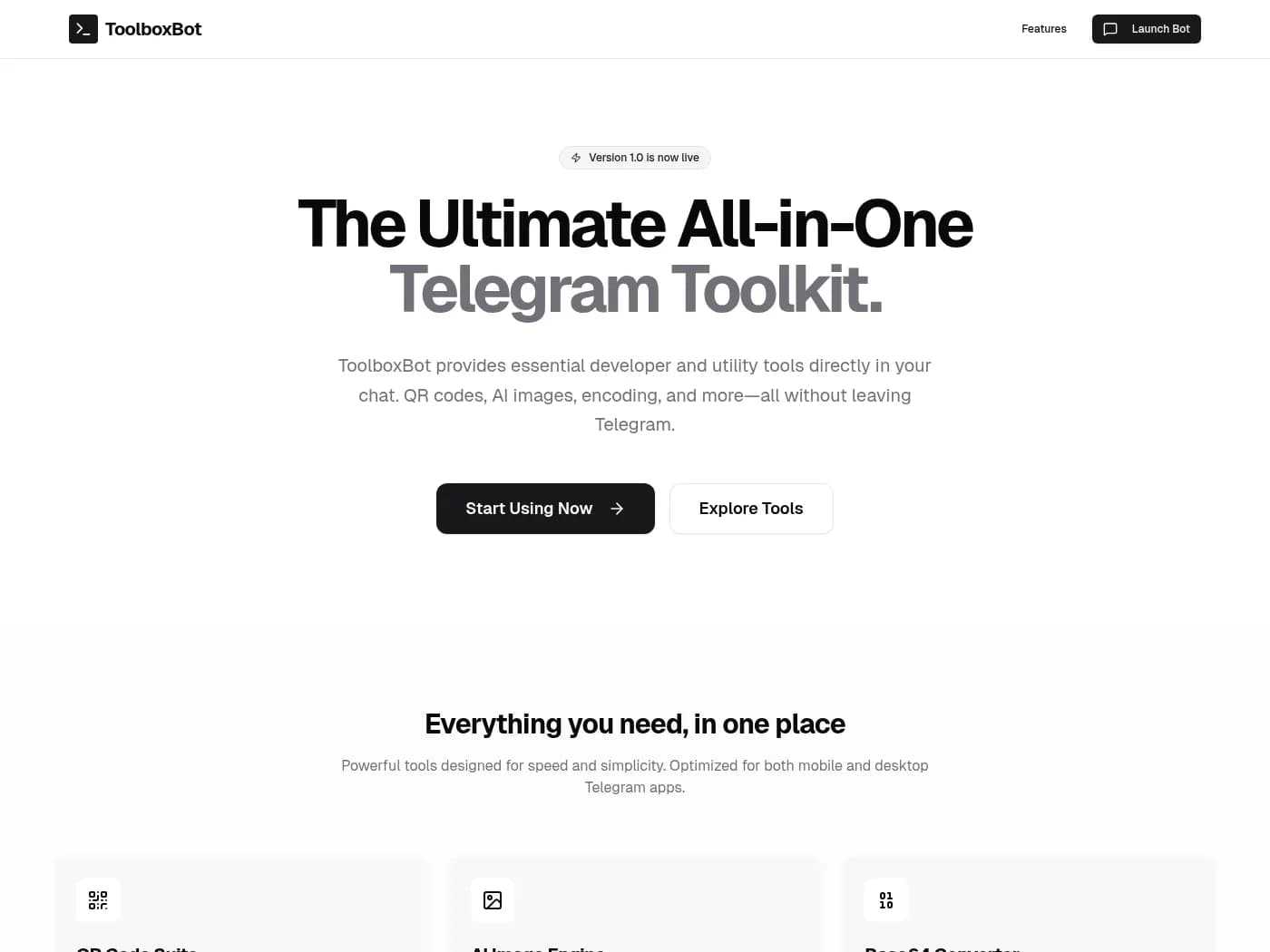 Toolbox Telegram Bot