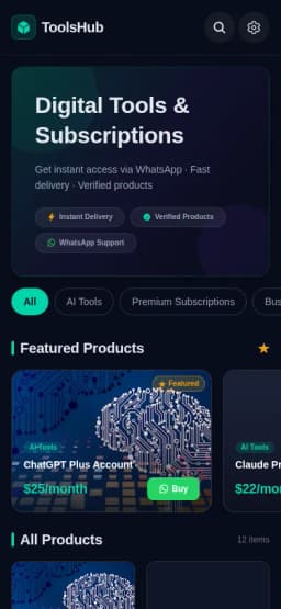 ToolsHub WhatsApp Store