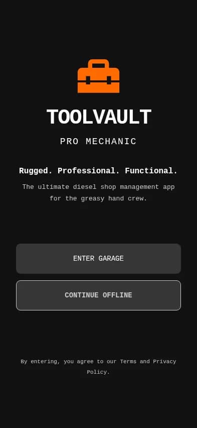 ToolVault Pro Mechanic App