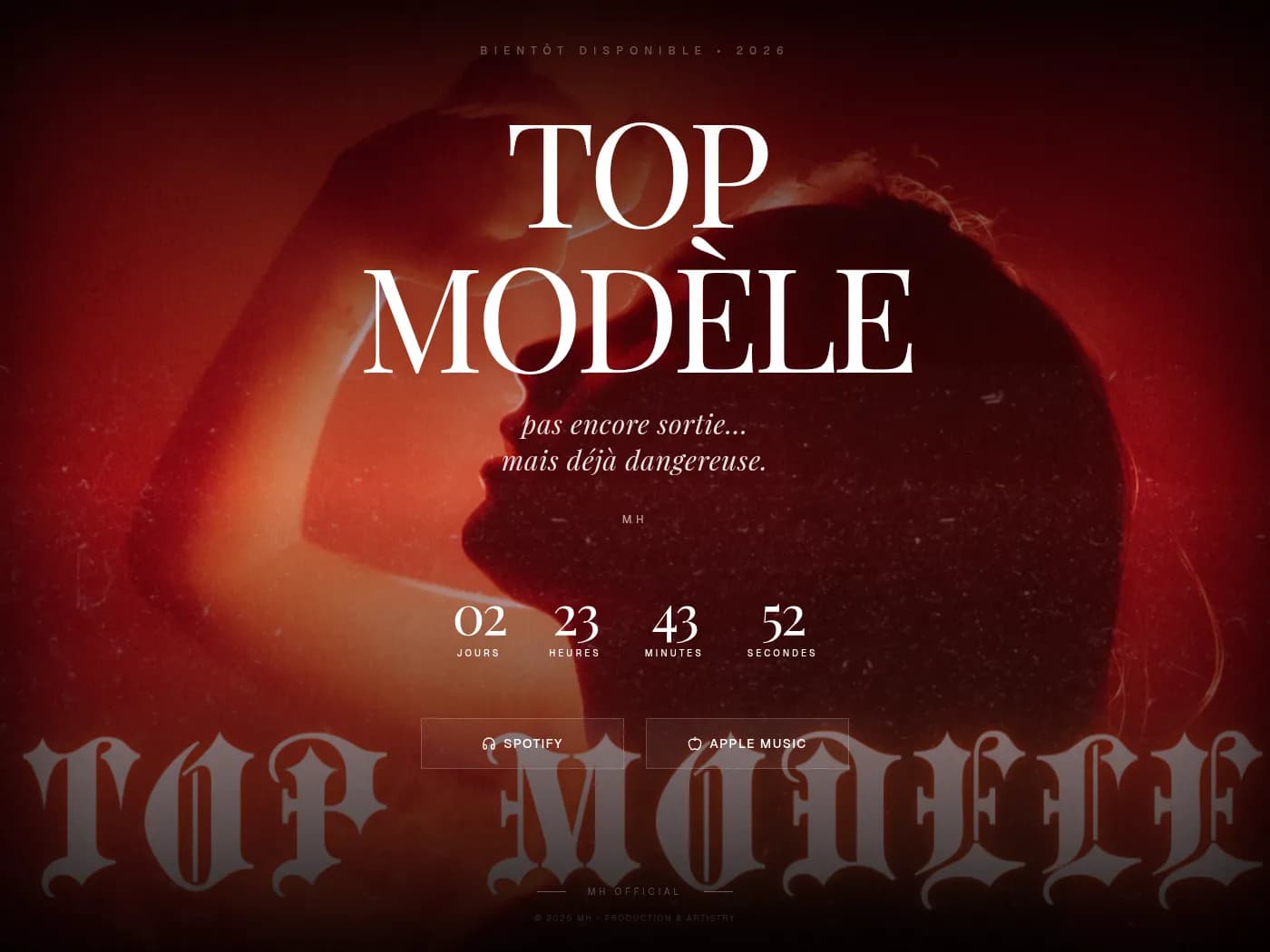 Top Modèle Music Landing