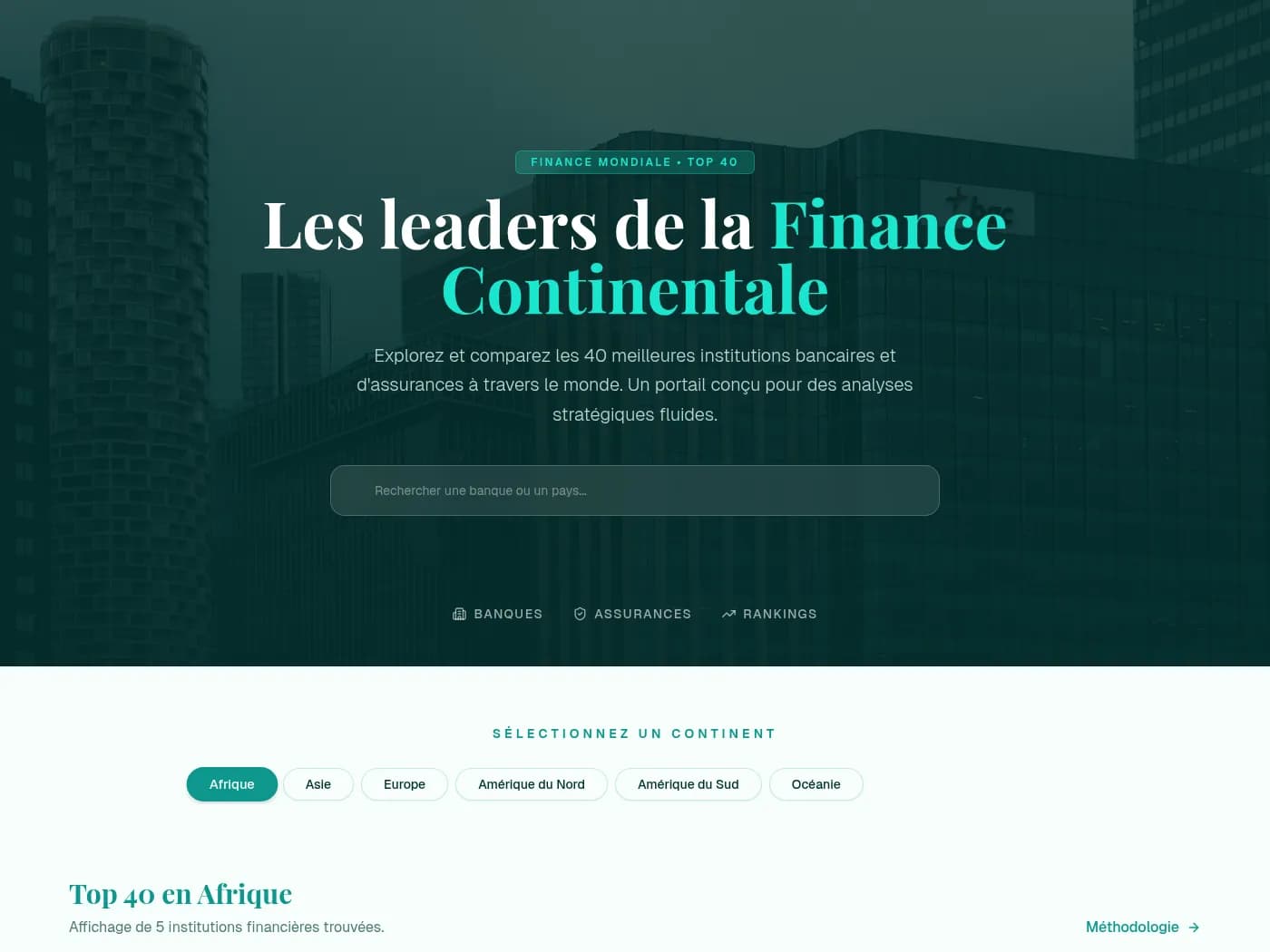 Top40 Bank & Insurance Portal