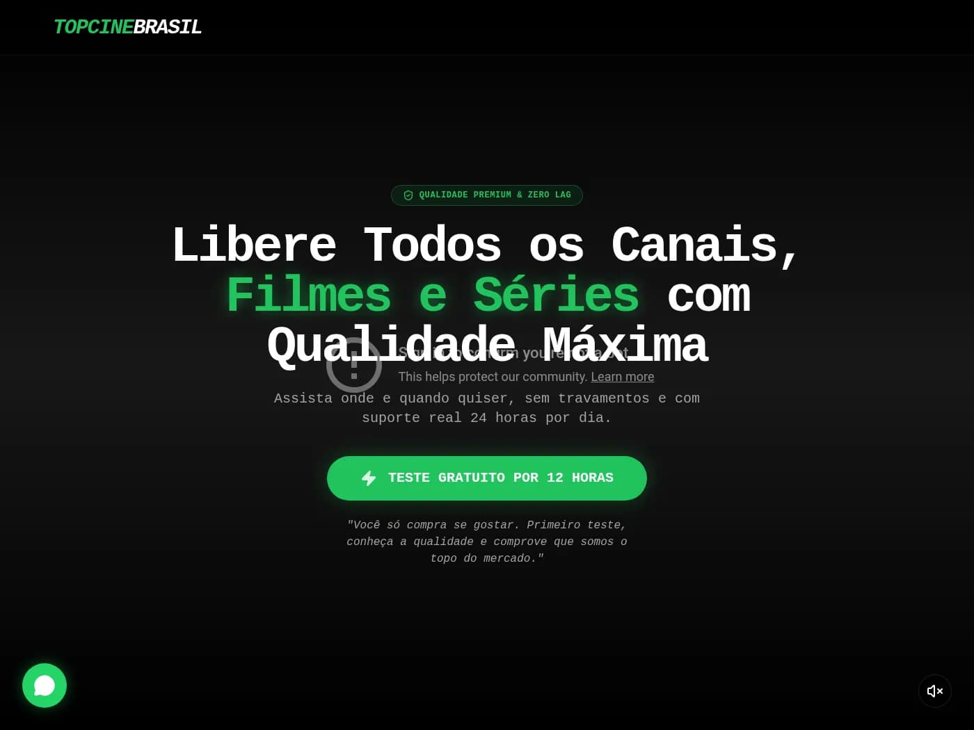 TopCineBrasil Landing Page